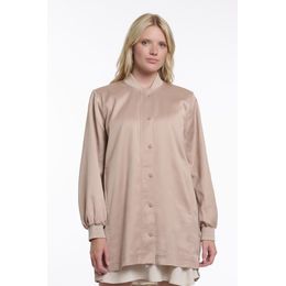Rino & Pelle RINO & PELLE Damen Langjacke "PINA"smoked pearl, Gr. 48, unifarben, Satin, Obermaterial: 97% Polyester, 3% Elasthan. Futter: 100% Polyester, Jacken,