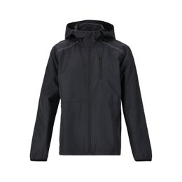Endurance Jungen Laufjacke "Hugoee", schwarz, Gr. 140, unifarben, 100% Polyester, Jacken, mit wind- und wasserabweisender Funktion
