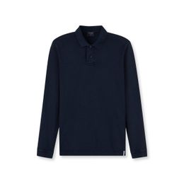 OLYMP Herren Poloshirt "OLYMP Casual Wirk, Polo langarm", blau, Gr. M, 100% Baumwolle, Shirts