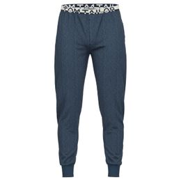 Tom Tailor Damen Pyjamahose "Br&uuml;gge", Gr. 98, blau, Single Jersey, Obermaterial: 60% Baumwolle, 40% Polyester, Hosen, Logobund, schmaler Fit,
