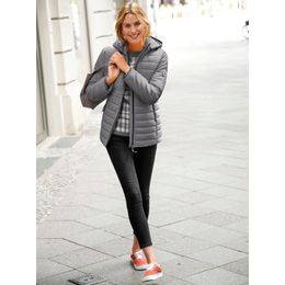 Casual Looks Damen Steppjacke, grau, Gr. 40, unifarben, 100% Polyester, Jacken