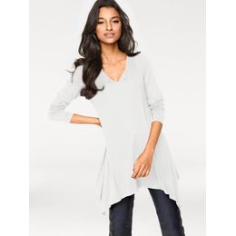 Damen Longshirt "Longshirt", wei&szlig;, Gr. 48, Rick Cardona BY HEINE, unifarben, 95% Viskose, 5% Elasthan, Shirts