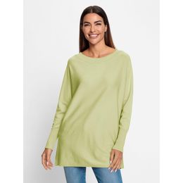 Heine Damen Strickpullover "Pullover", gr&uuml;n, Gr. 36, unifarben, 42% Viskose, 30% Lyocell, 28% Polyester, Pullover