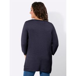 Casual Looks Damen Strickjackemarine, Gr. 40, unifarben, 80% Polyacryl, 20% Baumwolle, Strickjacken