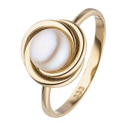 Jobo Damen Perlenring, 52, Gelbgold 333 Perlen, gold, Gelbgold 333, Perlen, Fingerringe, 333 Gold mit S&uuml;&szlig;wasser-Zuchtperle