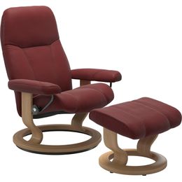 stressless "Consul" Set, Relaxsessel mit Hocker, mit Hocker, mit Classic Base, Gr&ouml;&szlig;e S, Gestell Eiche