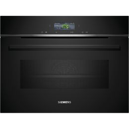 Siemens Backofen mit Mikrowelle "CM724G1B1", schwarz, B:59,4cm H:45,5cm T:54,8cm, Back&ouml;fen, Intuitive Bedienung dank Touch-Navigation & Kochassistent