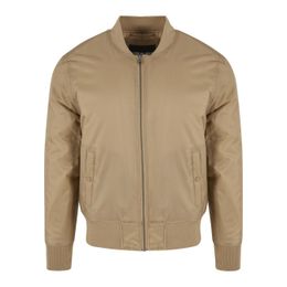 Anorak Urban Classics "Urban Classics Herren Basic Bomber Jacket", Herren, Gr. L, beige, 100% Polyamid, unifarben, normal, amerikanischer Ausschnitt, Jacken