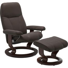 stressless "Consul" Set, Relaxsessel mit Hocker, mit Hocker, mit Classic Base, Gr&ouml;&szlig;e M, Gestell Braun