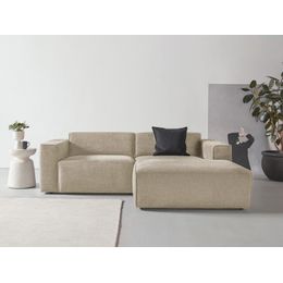 Home Affaire "Noord mit Kedernaht, Breite 234 cm, L-Form" Cord, Struktur, Webstoff, mit Wellenunterfederung, Massivholzrahmen
