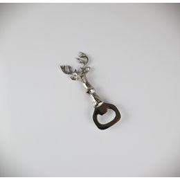 Flaschen&ouml;ffner AM Design "Hirsch", silber, Aluminium, Edelstahl, Flaschen&ouml;ffner, Flaschen&ouml;ffner, 2er Set, BxL: 5x14 cm
