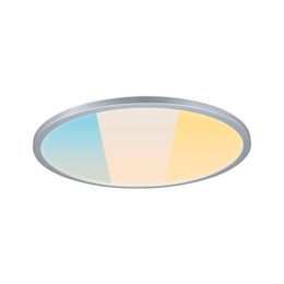 Paulmann LED Panel "Atria Shine IP44 rund 398mm 20,8W 2800lm 3000 - 6500K Chrom matt", 1, &Oslash; 39,8cm H: 3,5cm, 1 Stk.chromfarben, Badezimmer, Leuchten,