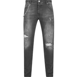 Bequeme Jeans 2Y Premium "2Y Premium Herren 2Y Skinny Fit Jeans", Herren, Gr. 32, Normalgr&ouml;&szlig;en, grau, 97% Baumwolle, 3% Elasthan, unifarben, Jeans