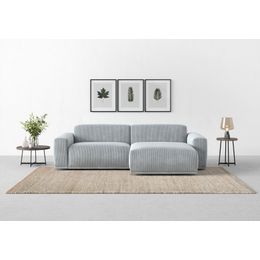Trendmanufaktur "Braga, mit hochwertigem Kaltschaum, L-Form, in Cord erh&auml;ltlich" modernes Sofa, Couch mit hohem Sitzkomfort, 255/72/160 cm (B/H/T)