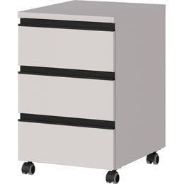 Rollcontainer Germania "Lemont", braun (kaschmir), B:40cm H:63cm T:50cm, Spanplatte, Rollwagen, Rollcontainer, mit feststellbaren Laufrollen