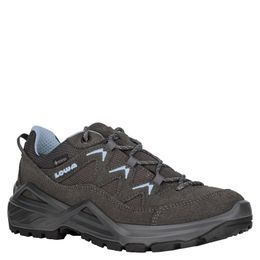 Wanderschuh Lowa "SIRKOS EVO GORE-TEX LO WS", Damen, Gr. 41, grau (graphit, eisblau), Leder, Textil, Schuhe Wanderschuh, wasserdicht
