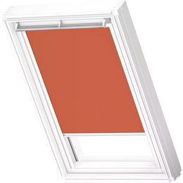 Verdunklungsrollo Velux "DKL 4564SWL", orange, wei&szlig;, F06, stufenlos positionierbar, Polyester, Rollos, Verdunklungsrollo, wei&szlig;e F&uuml;hrungsschienen & Griffleiste