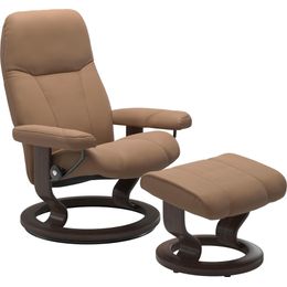 stressless "Consul" Set, Relaxsessel mit Hocker, mit Hocker, mit Classic Base, Gr&ouml;&szlig;e S, Gestell Wenge