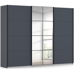 Kleiderschrank OTTO HOME "Schwebet&uuml;renschrank Schrank Garderobe W&auml;scheschrank BAVENO", schwarz, B:271cm H:210cm T:62cm, Holzwerkstoff, Schr&auml;nke, Kleiderschrank, in moderner Loft-Optik mit Griffleisten aus Metall MADE IN GERMANY