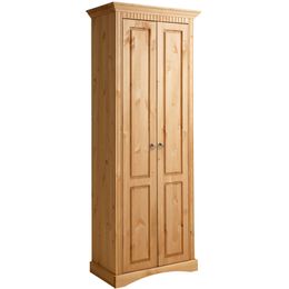 Garderobenschrank OTTO HOME "Rustic", beige (gelaugt, ge&ouml;lt), B:71cm H:187cm T:38cm, Massivholz, Schr&auml;nke, Garderobenschrank, aus massiver Kiefer, Breite 71 cm, Kassettenoptik