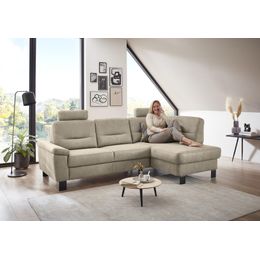 Ecksofa DIE PLANBAR "PP-PF23172 L-Form, Breite 244 cm", mandel, B:244cm H:88cm T:160cm, 100% Polyester, Sofas, Ecksofa, Eckgarnitur mit besonders kleinem Stellma&szlig; ca. 160 x 244 cm