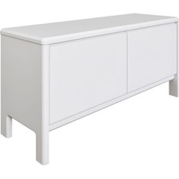Kommode OTTO HOME "Luven", wei&szlig;, B:98cm H:48cm T:34cm, Massivholz, Sideboards, Kommode, FSC zertifiziertes Massivholz, mit 2 Schubkasten