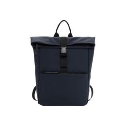 Emily & Noah Rucksack EMILY & NOAH "Rucksack E&N Pessac RUE 09", Gr. B/H/T: 37cm x 39cm x 12cm, blau (blau 500), Obermaterial: 60% Polyurethan PU. 40% Polyester PES., Rucks&auml;cke Rucksack