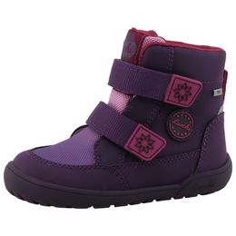 Barfu&szlig;schuh Lurchi "Jess Barefoot TEX", M&auml;dchen, Gr. 32, beere, lila, Lederimitat, Textil, Schuhe Barfu&szlig;schuh, Klettboots mit Tex-Ausstattung, Gr&ouml;&szlig;enschablone zum Download