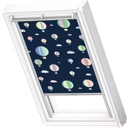Verdunklungsrollo Velux "DKL 4666S", kids hei&szlig;luftballon, alufarben, F04, stufenlos positionierbar, Polyester, Rollos, Verdunklungsrollo, alufarbene F&uuml;hrungsschienen & Griffleiste