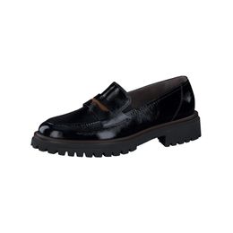 Slipper Paul Green "Paul Green Slipper Leder", Damen, Gr. 40,5, schwarz (schwarz lack), Leder, Schuhe Slipper