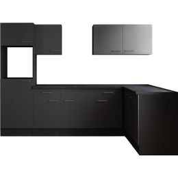 Winkelk&uuml;che respekta "Oliver", k&uuml;che: grau, front: grau, korpus: grau matt, arbeitsplatte: granit optik, B:280cm H:205cm T:172cm, Komplettk&uuml;chen-Sets, Breite 280 cm, 90 cm Arbeitsh&ouml;he, in exklusiver Konfiguration f&uuml;r OTTO