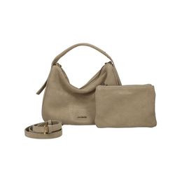 Henkeltasche Nero Giardini "Nero Giardini Taschen Veloursleder", Damen, Gr. onesize, nude, Veloursleder, Taschen