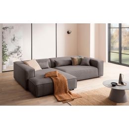 LeGer Home by Lena Gercke "PIARA XXL, Big-Sofa, Cord, Leinenoptik o. Strukturstoff, L-Form" wahlweise Ottomane rechts/links, Kedernaht, extra tiefe Sitzfl&auml;che