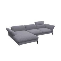 FLEXLUX "Salino, Funktionssofa mit Recamiere, Relaxsofa, Ecksofa" Sofa mit Arm- und Kopfteil-Verstellungen, Kaltschaum & Stahl-Wellen