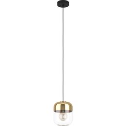 Eglo H&auml;ngeleuchte "MARYVILLA Pendellampe, Stahl und Glas, E27, IP20, Esstischlampe, Lampe", braun (schwarz, braun), &Oslash; 17cm H: 110cm, 1 Stk., Leuchten, H&auml;ngeleuchte, H110 x &Oslash;17 cm, schwarz, br&uuml;niert, 1X40W exkl., H&auml;ngeleuchte