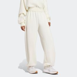 Sporthose adidas Sportswear "W ALL SZN SL PT", Damen, Gr. S, N-Gr, sanftes wei&szlig;, Obermaterial: 51% Polyester, 25% Modal, 15% Baumwolle, 9% Elasthan, Hosen Sporthose, lockerer Schnitt, f&uuml;r Laufen und sportliche Aktivit&auml;ten
