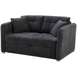 Jockenh&ouml;fer Schlafsofa JOCKENH&Ouml;FER GRUPPE "Leon, mit Schlaf- und Relaxfunktion", schwarz (schwarz 443, 06), B:147cm T:105cm, Korpus: 100% Polyester;Kissen: 100% Polyester, Sofas, Schlafsofa, 3 Breiten und Farben w&auml;hlbar, inklusive Kissen, Topseller