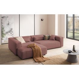 LeGer Home by Lena Gercke "PIARA XXL, Big-Sofa, Cord, Leinenoptik o. Strukturstoff, L-Form" wahlweise Ottomane rechts/links, Kedernaht, extra tiefe Sitzfl&auml;che