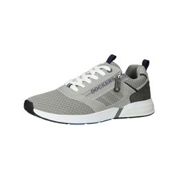 Sneaker Dockers by Gerli "Dockers by Gerli Sneaker Lederimitat", Herren, Gr. 41, dunkelgrau, Lederimitat, Schuhe Sneaker