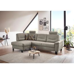 Ecksofa DIE PLANBAR "PP-PF23172 L-Form, Breite 244 cm", alu, B:244cm H:88cm T:160cm, 100% Polyester, Sofas, Ecksofa, Eckgarnitur mit besonders kleinem Stellma&szlig; ca. 160 x 244 cm