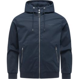 Outdoorjacke Ragwear "Stewie Twill YOUMODO", Herren, Gr. 5XL (62), navy, Twill, Obermaterial: 100% Polyester; Futter: 100% Polyester, gerade h&uuml;ftbedeckend, hoch geschlossener Ausschnitt, &Auml;rmel ohne &Auml;rmelschlitz Rippstrickb&uuml;ndchen, Jacken Outdoorjacke, stylische Herren &Uuml;bergangsjacke mit gro&szlig;er Kapuze