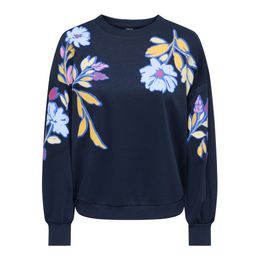 Only "ONLBROOKE L/S O-NECK FLOWER SWT", Baumwollmischung, regular fit