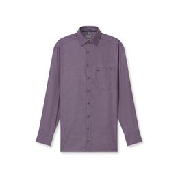Businesshemd OLYMP "OLYMP Luxor, comfort fit, New Kent", Herren, Gr. 41, Normaler Arm, aubergine, 100% Baumwolle, Hemden