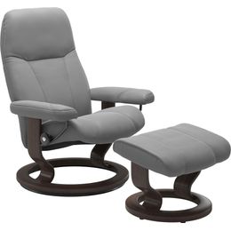 stressless "Consul" Set, Relaxsessel mit Hocker, mit Hocker, mit Classic Base, Gr&ouml;&szlig;e S, Gestell Wenge