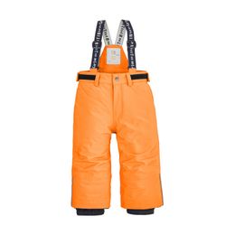 Skihose "FISW 33 MNS SKI PNTS", M&auml;dchen, Gr. 98/104, Normalgr&ouml;&szlig;en, orange (neonorange), Obermaterial: 100% Polyester;Futter: 100% Polyester;F&uuml;llung: 100% Polyester, FIRST INSTINCT BY Killtec, Hosen Skihose, Wasserdichte Funktionshose mit Fleece, Schneefang und Grow-Up-Funktion