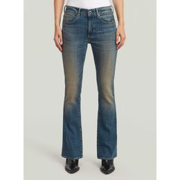 G-Star Raw 5-Pocket-Jeans G-STAR "3301 Flare Jeans", Damen, Gr. 27, L&auml;nge 30, antique blauschist, Obermaterial: 94% Baumwolle, 4% Elastomultiester, 2% Elasthan, Jeans 5-Pocket-Jeans