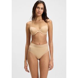 Formstring BOSS "High Waist Shapewear THONG B.BODY", Damen, Gr. XS, beige (light beige 275), Jersey, Obermaterial: 66% Polyamid, 34% Elasthan, unifarben, k&ouml;rpernah, Unterhosen, mit Meshdetails, hoher Bund