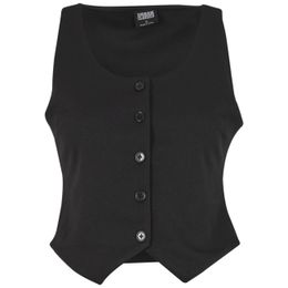 Steppweste Urban Classics "Urban Classics Ladies Jersey Vest", Damen, Gr. M, schwarz, 100% Polyester, Westen Steppweste