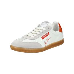 Sneaker Steve Madden "Steve Madden Sneaker Leder", Herren, Gr. 41, wei&szlig;, orange, Leder, Schuhe Sneaker