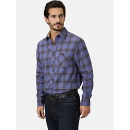 Langarmhemd Babista "Hemd MILANTARA", Herren, Gr. XXL, weit, blau (royal blau kariert), Obermaterial: 100% Baumwolle CO., Hemden